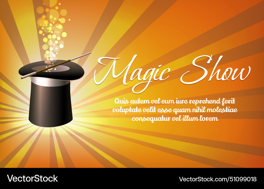 Magic show poster Royalty Free Vector Image - VectorStock