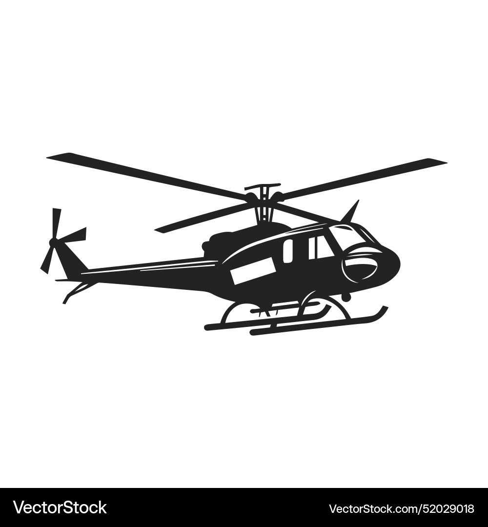 Military helicopter on white background Royalty Free Vector