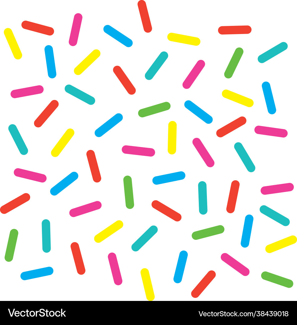Sprinkles donut glaze decorative elements Vector Image