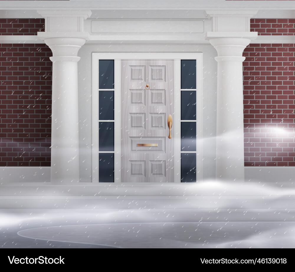 Traditional house front concept Royalty Free Vector Image