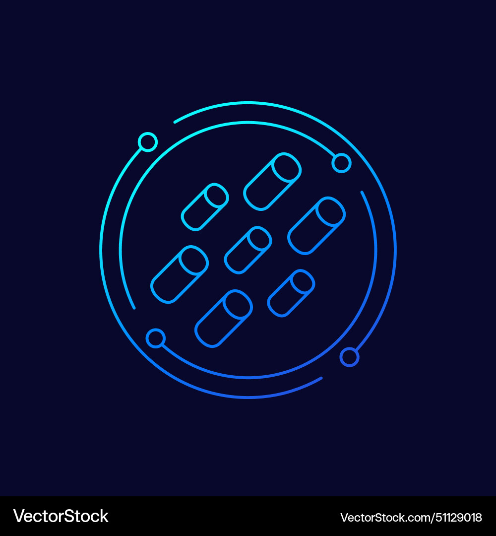 Wood pellets icon linear design Royalty Free Vector Image