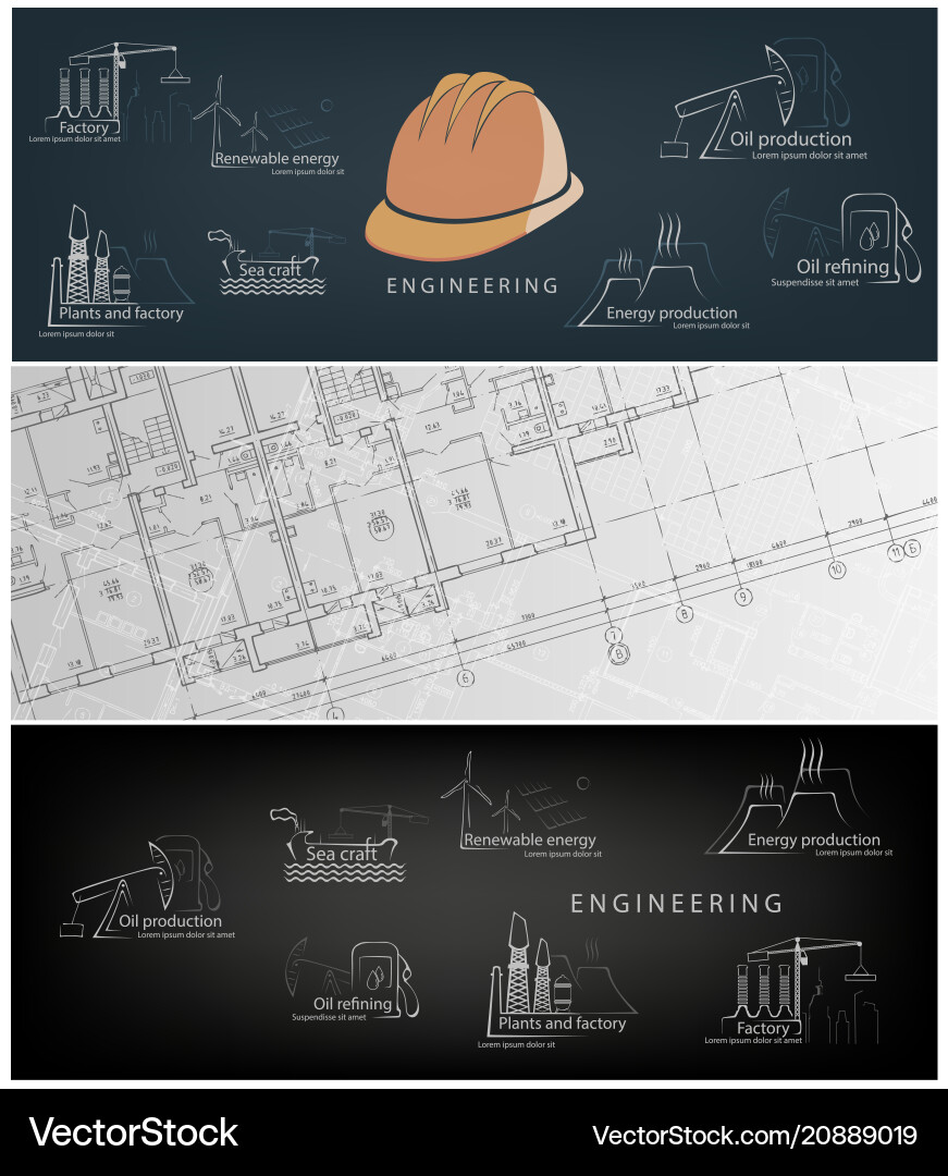 Architectural banner for facebook design Vector Image