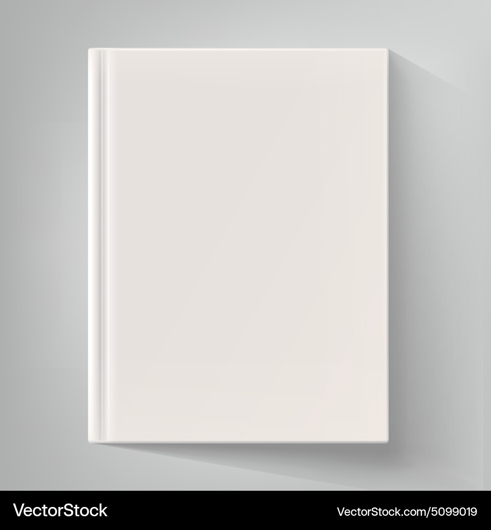 Blank book cover Royalty Free Vector Image - VectorStock