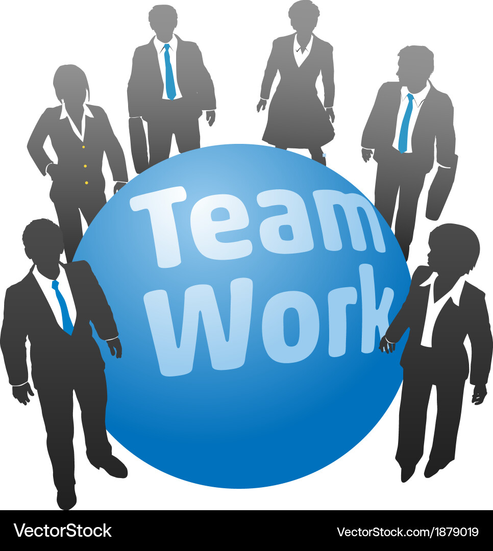 Business people team work ball Royalty Free Vector Image