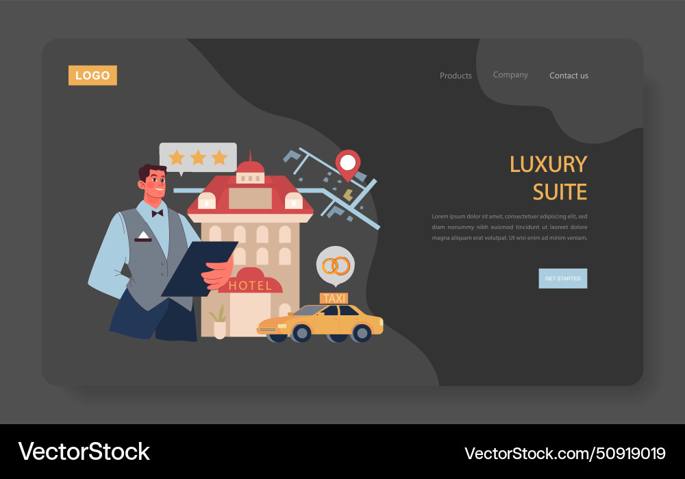 Luxury suite concept Royalty Free Vector Image