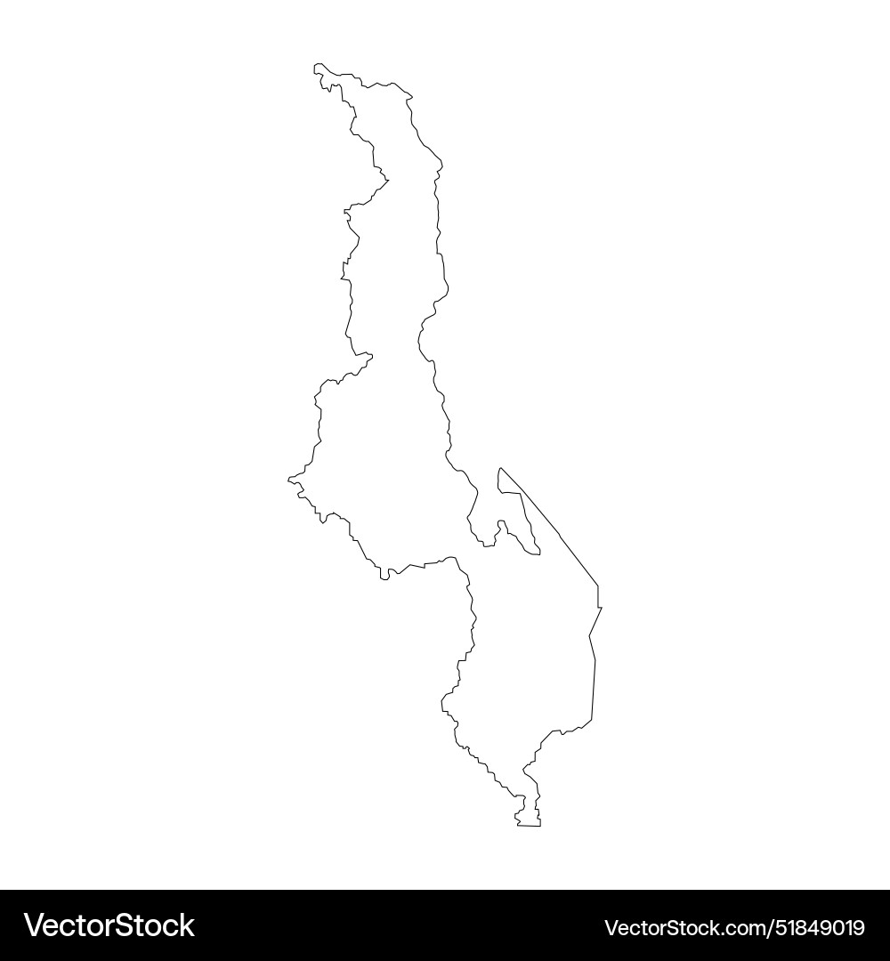 Malawi country map icon Royalty Free Vector Image