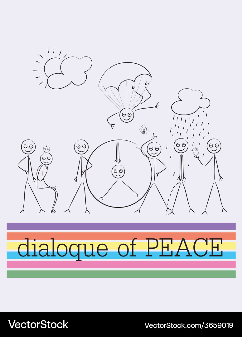 Peace dialogue cartoon Royalty Free Vector Image