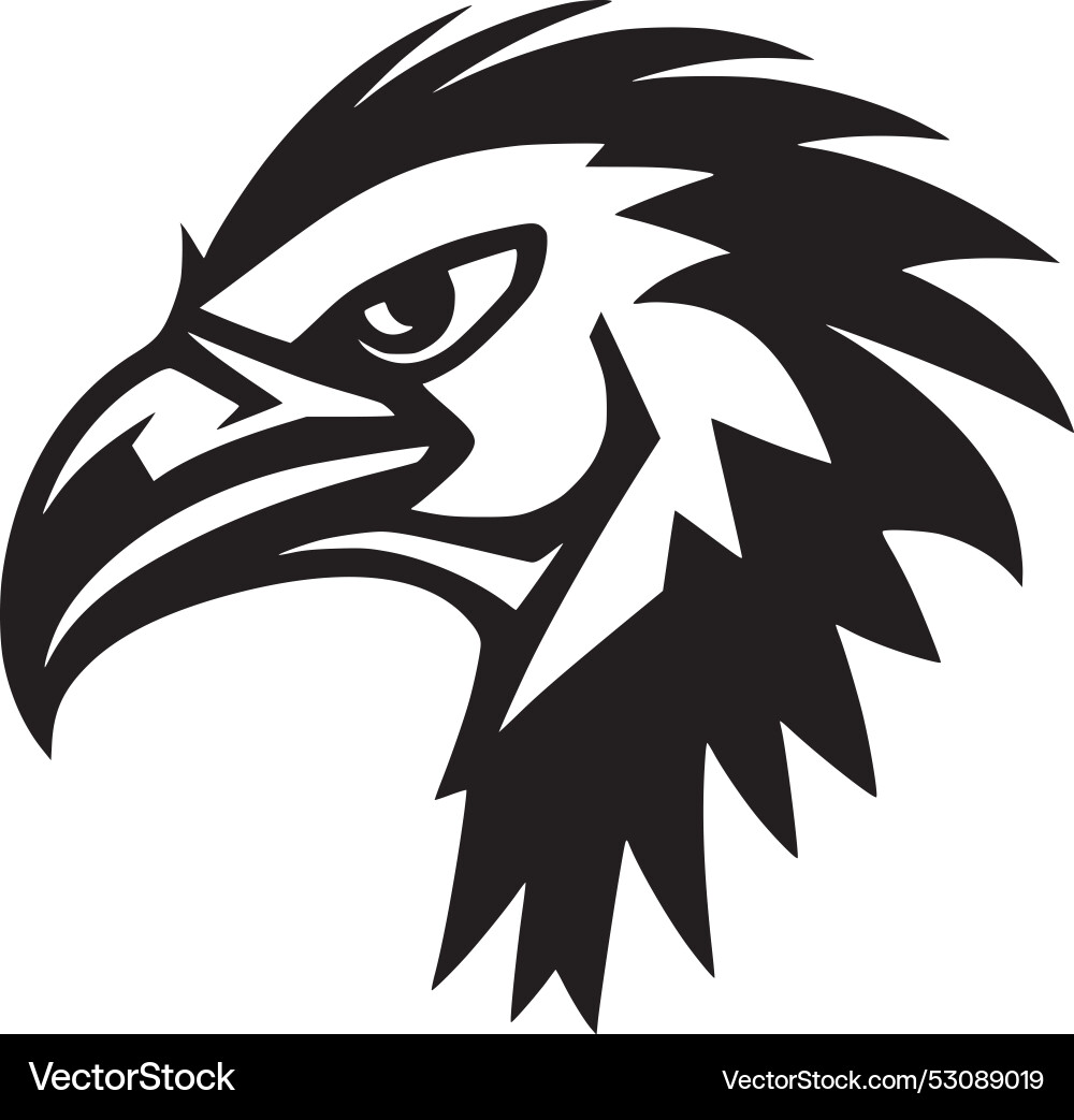 Vulture - minimalist and flat logo Royalty Free Vector Image
