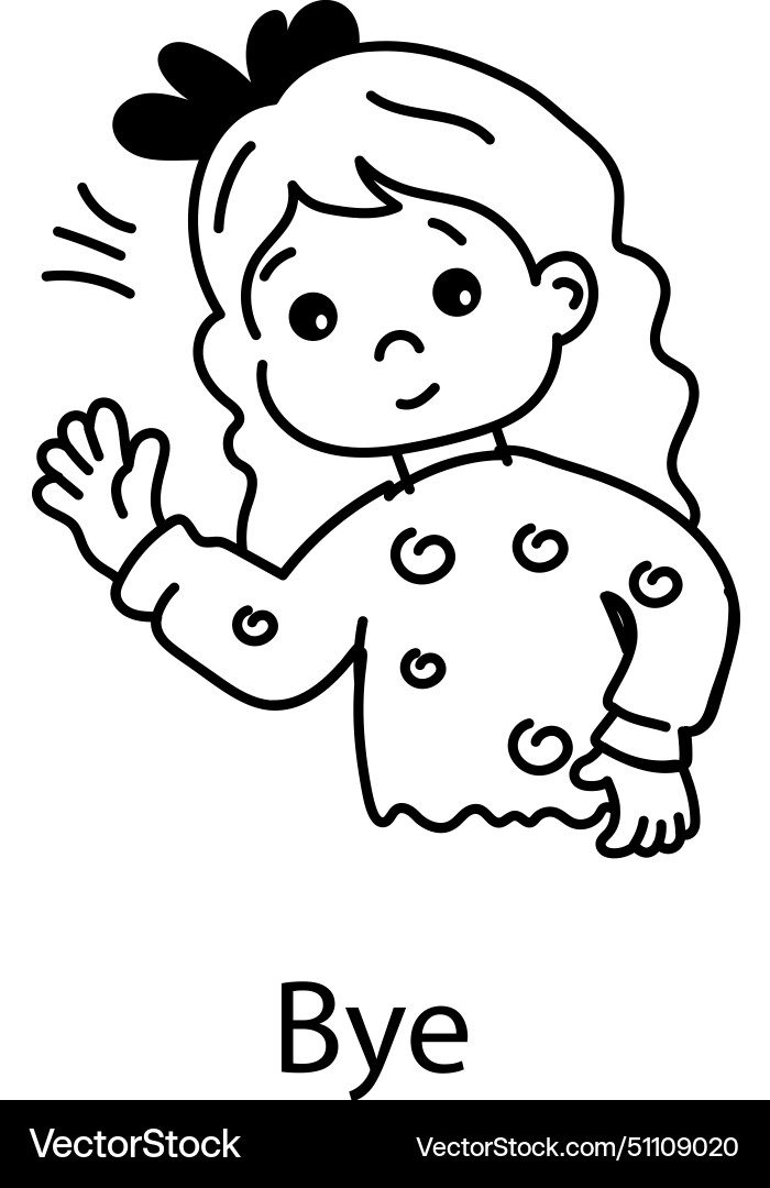 Bye Royalty Free Vector Image - VectorStock