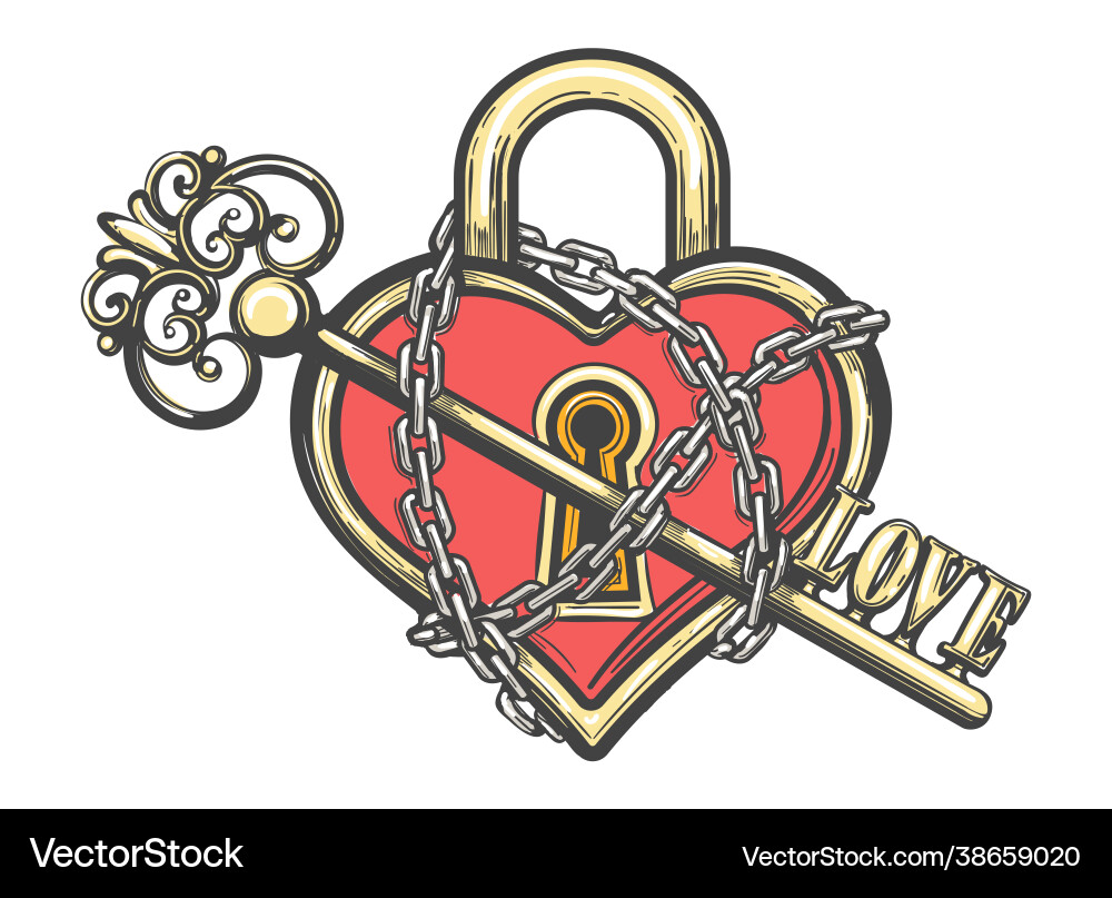 Heart Lock And Key Tattoo Drawings