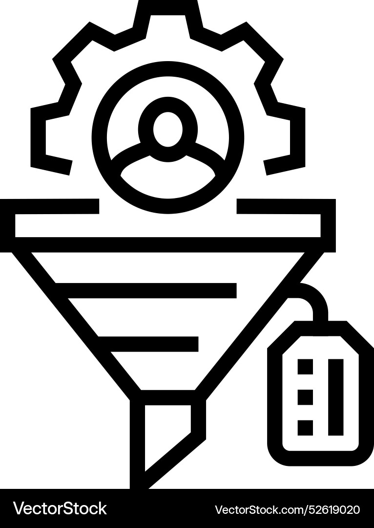 Lead nurturing technical sales engineer line icon Vector Image