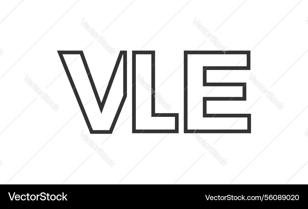 Vle logo design template with strong and modern Vector Image