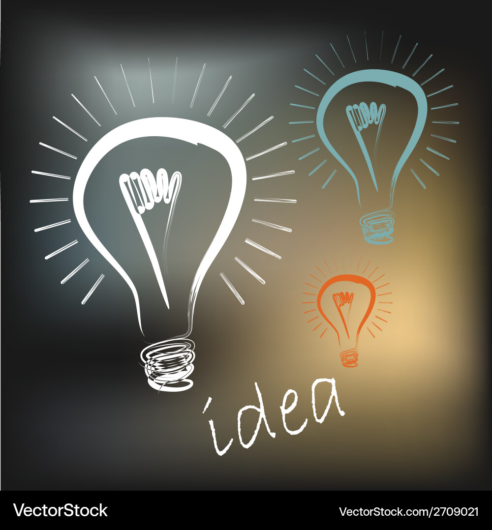Abstract Lightbulb Concept Royalty Free Vector Image