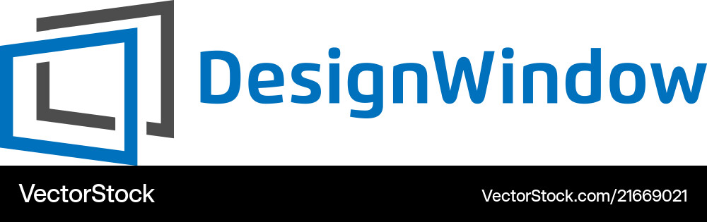 Abstract window design logo template Royalty Free Vector