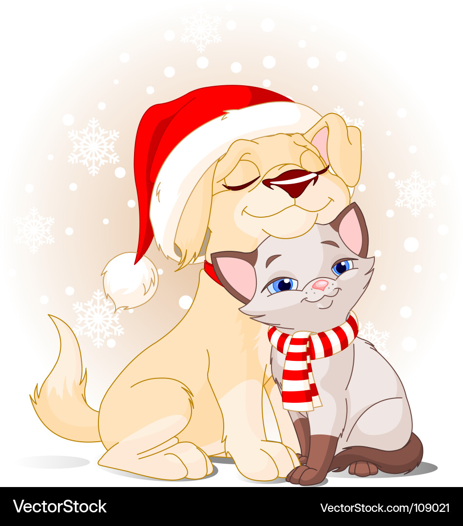 Christmas friends Royalty Free Vector Image - VectorStock