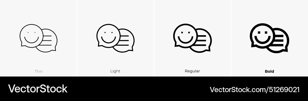 Communication icon thin light regular and bold Vector Image