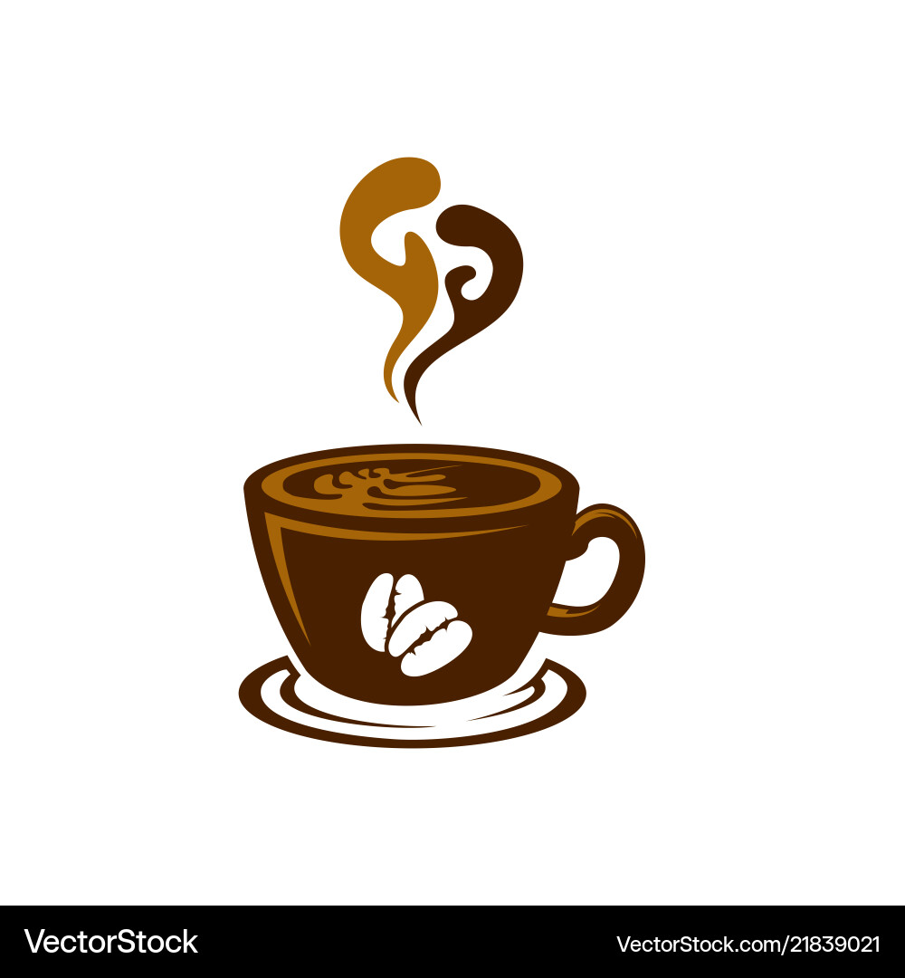 Creative cafe logotype Royalty Free Vector Image