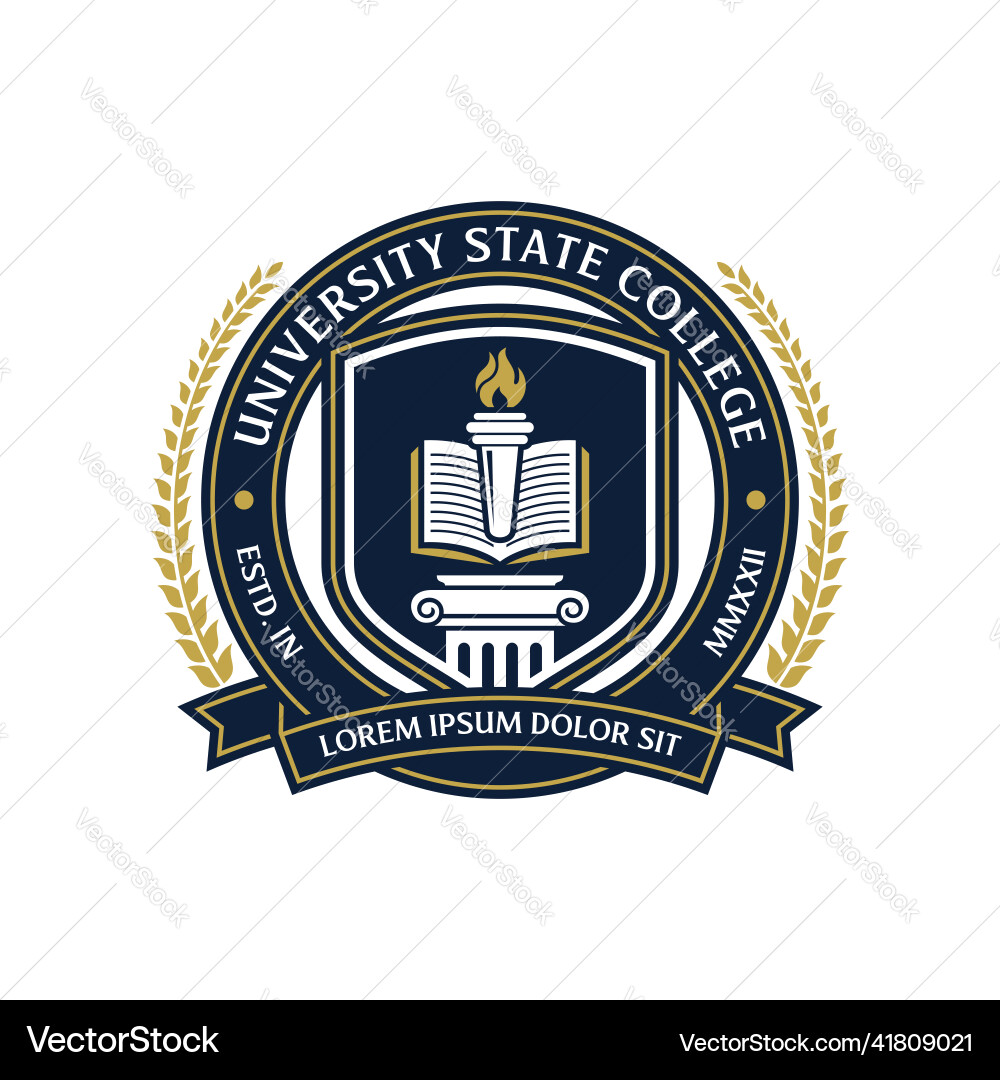 Designvorlage für das Logo der Universität Vektorbild