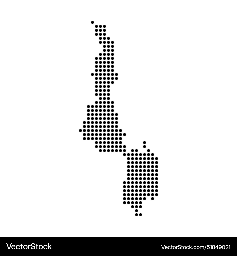 Malawi country map icon Royalty Free Vector Image