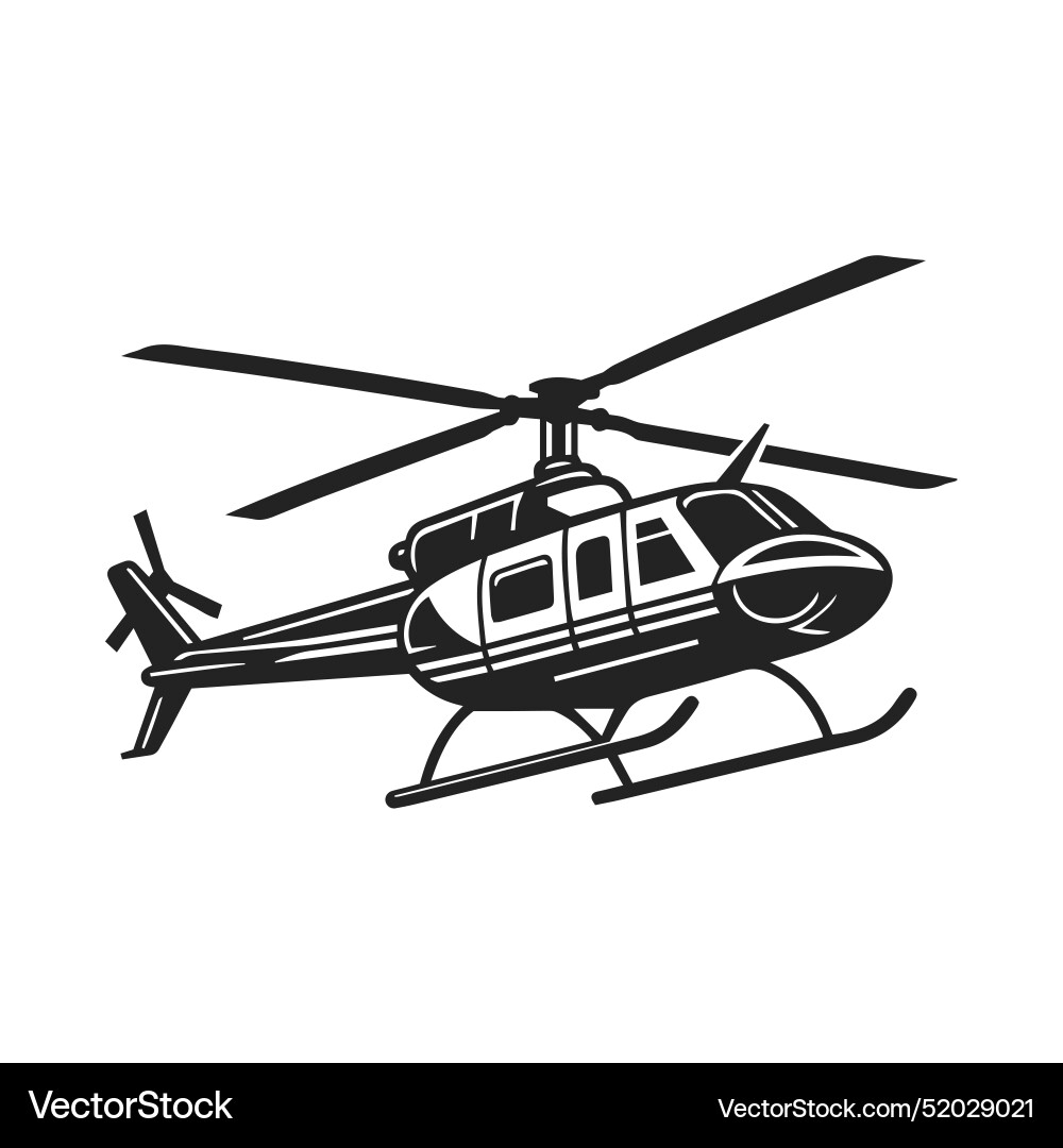 Military helicopter on white background Royalty Free Vector