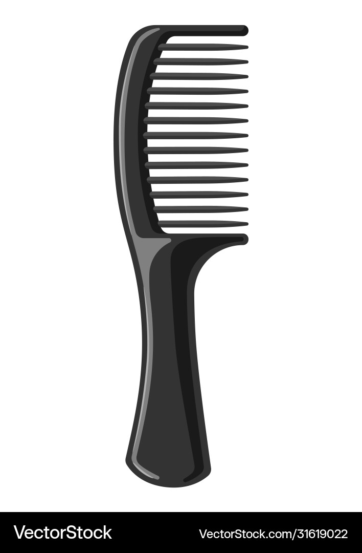 Barber professional hair comb Royalty Free Vector Image