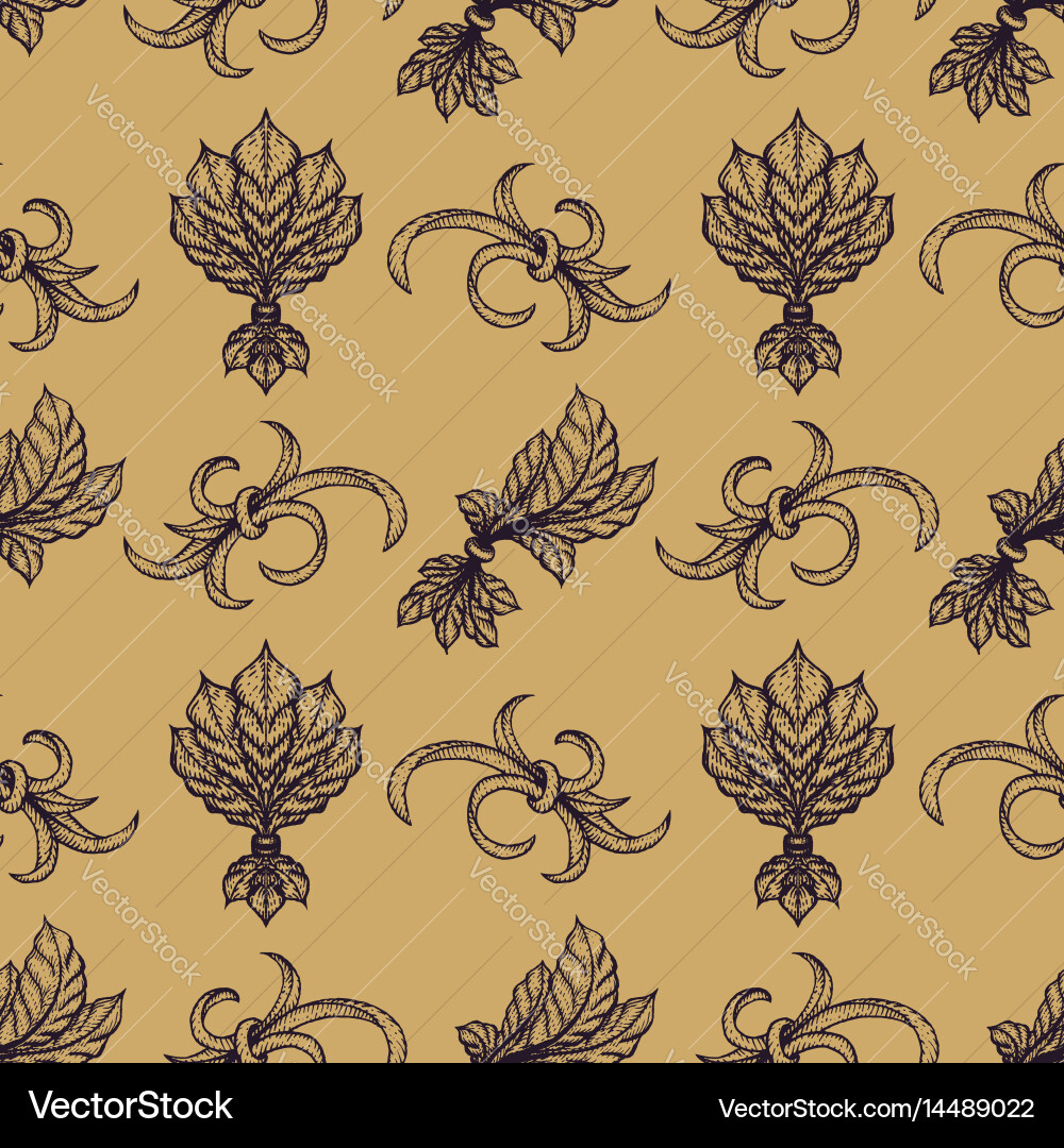 Baroque Floral Seamless Pattern Royalty Free Vector Image