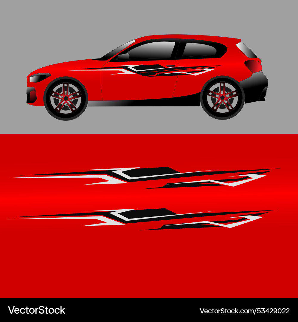Car sticker background design Royalty Free Vector Image