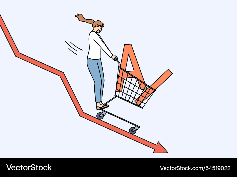 Drop in demand for ai caused by crisis Royalty Free Vector