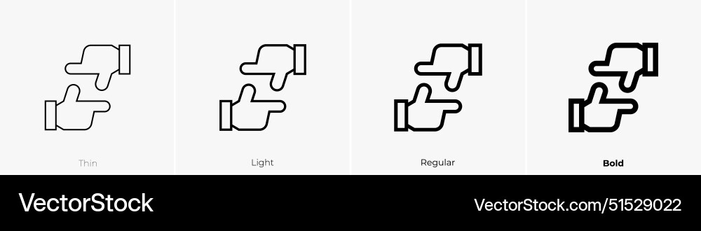 Framing icon thin light regular and bold style Vector Image