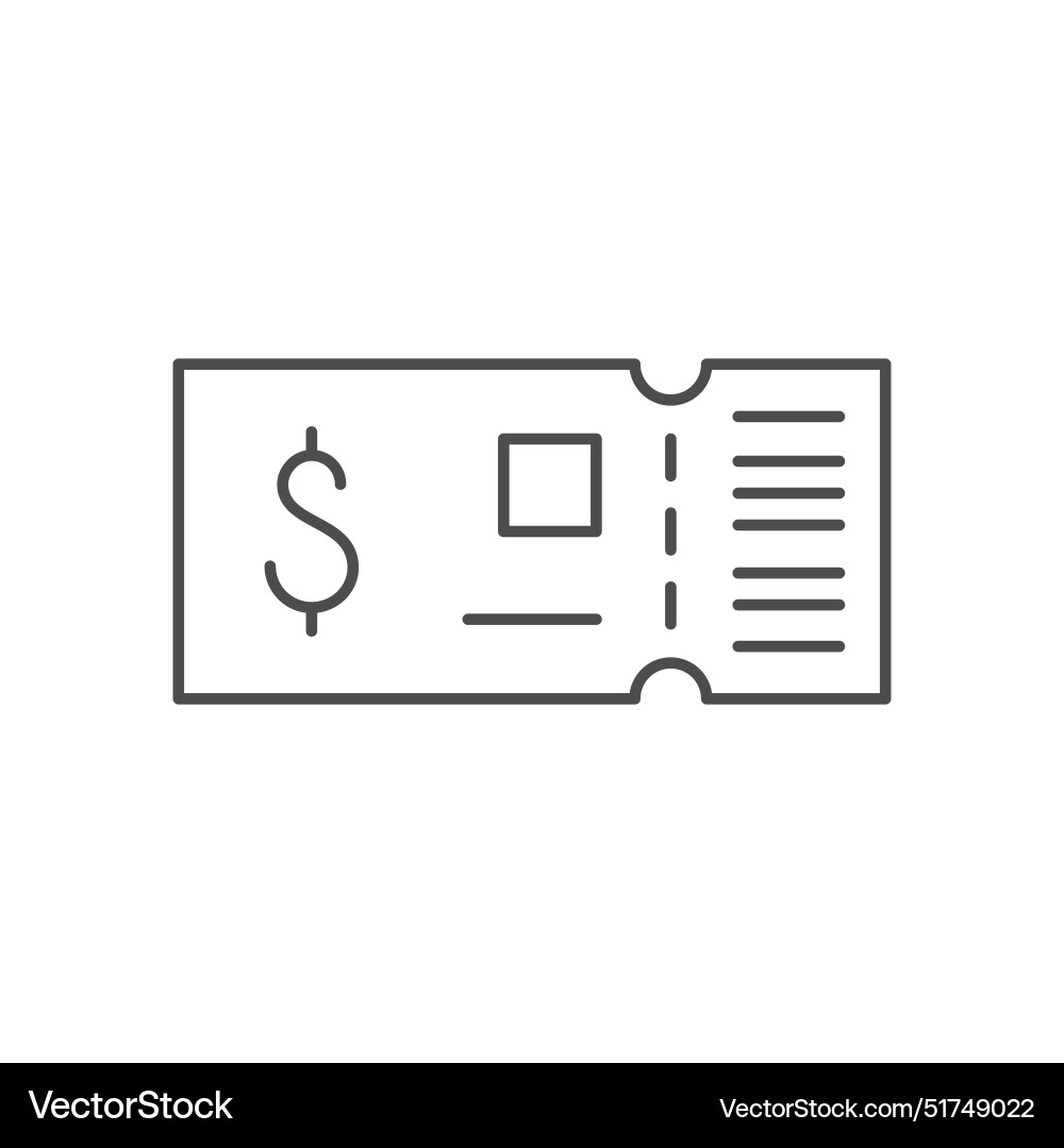 Modern coupon line outline icon Royalty Free Vector Image