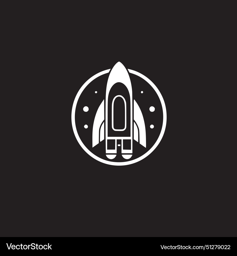 Space - minimalist and flat logo Royalty Free Vector Image
