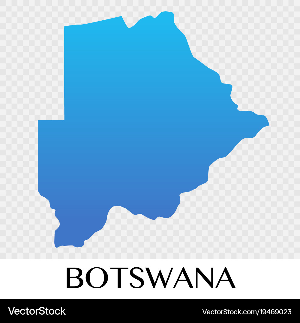 Botswana map in africa continent design Royalty Free Vector