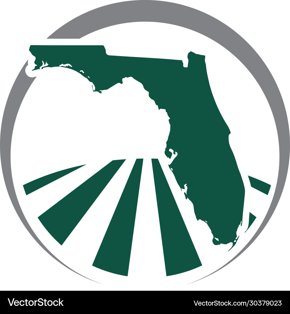 Florida map logo designs and constructions Vector Image