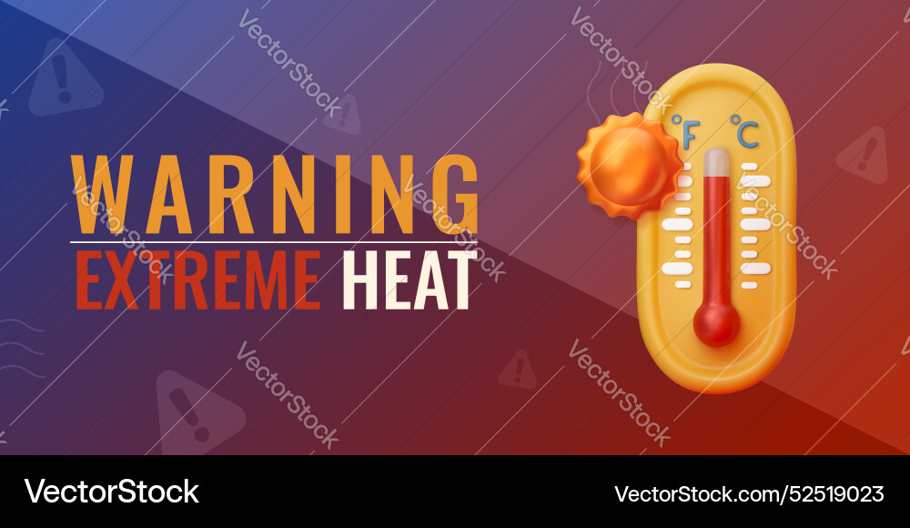 High temperature warning Royalty Free Vector Image