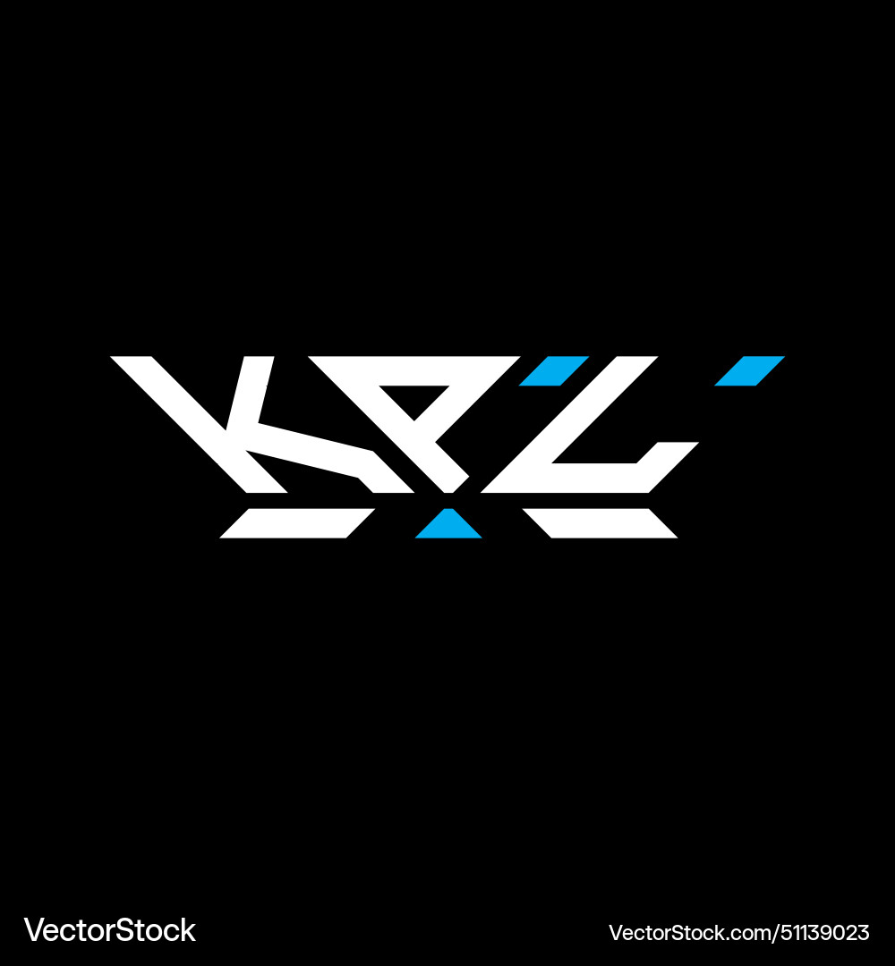 Kpl letter logo design kpl simple and modern logo Vector Image
