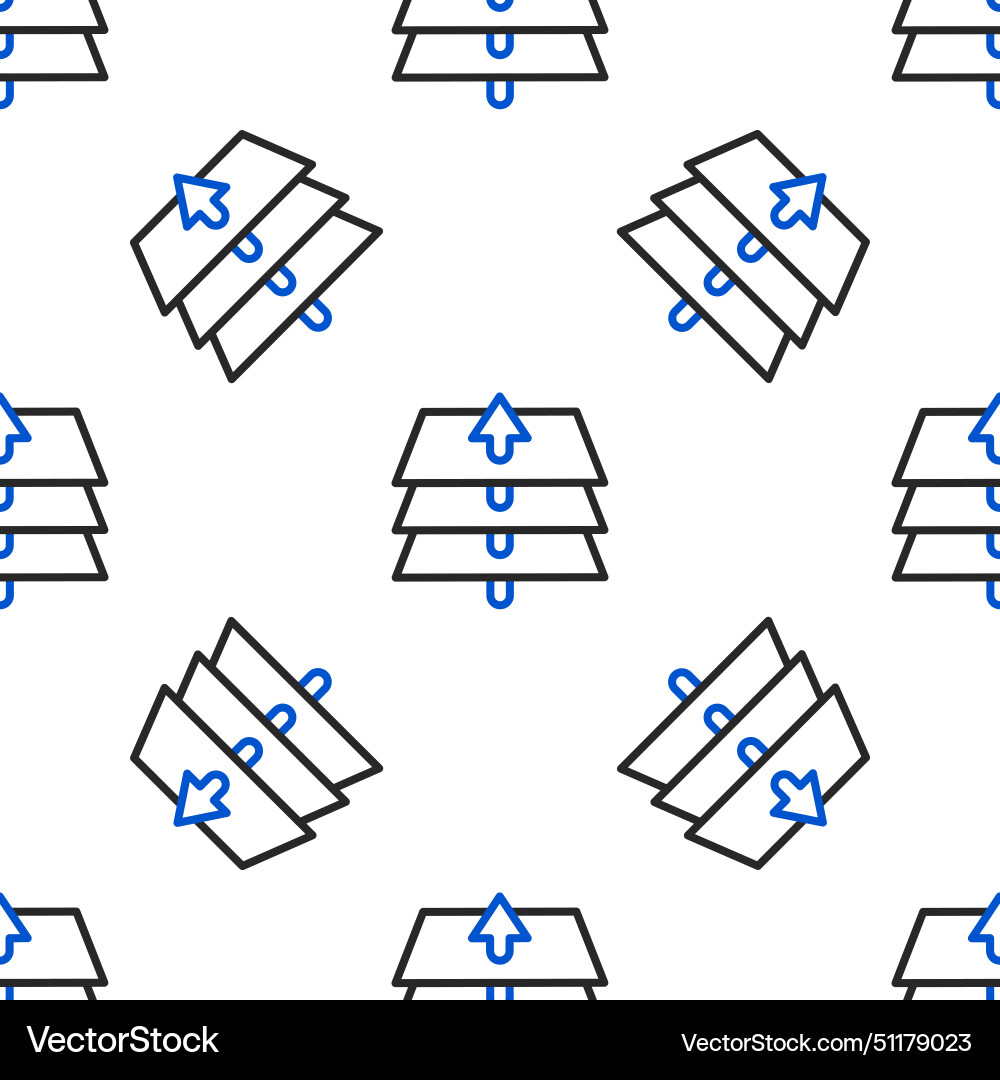 Line layers icon isolated seamless pattern on Vector Image