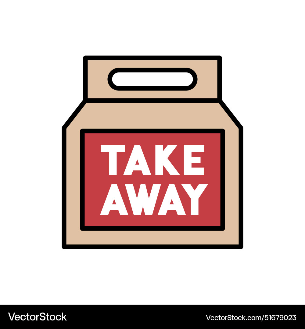 Takeaway box icon Royalty Free Vector Image - VectorStock