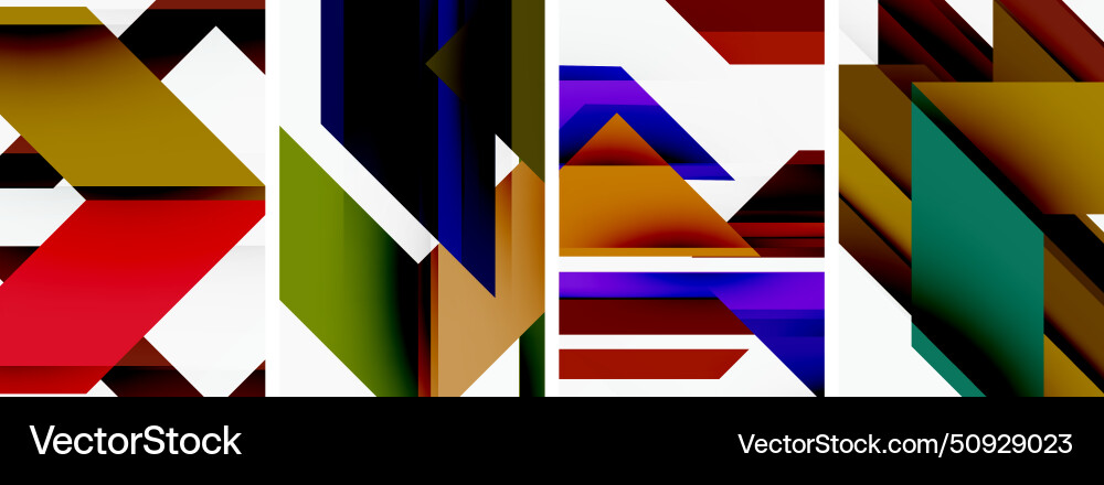 Triangle wallpaper or poster background design Vector Image