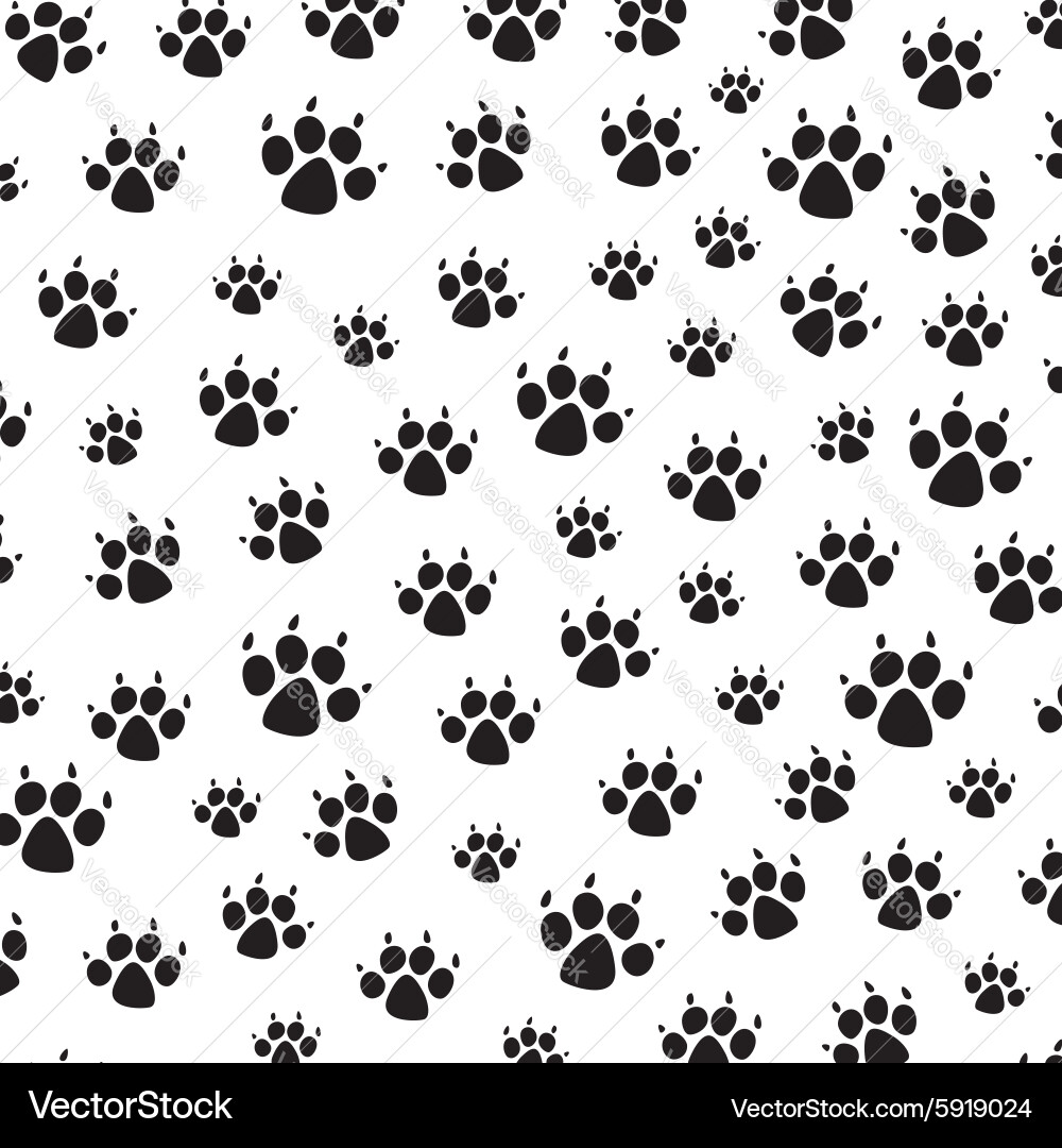 Dog foot prints Royalty Free Vector Image - VectorStock