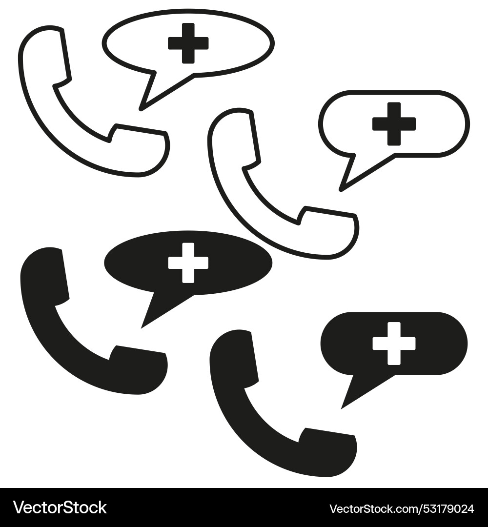 Emergency call concept healthcare communication Vector Image