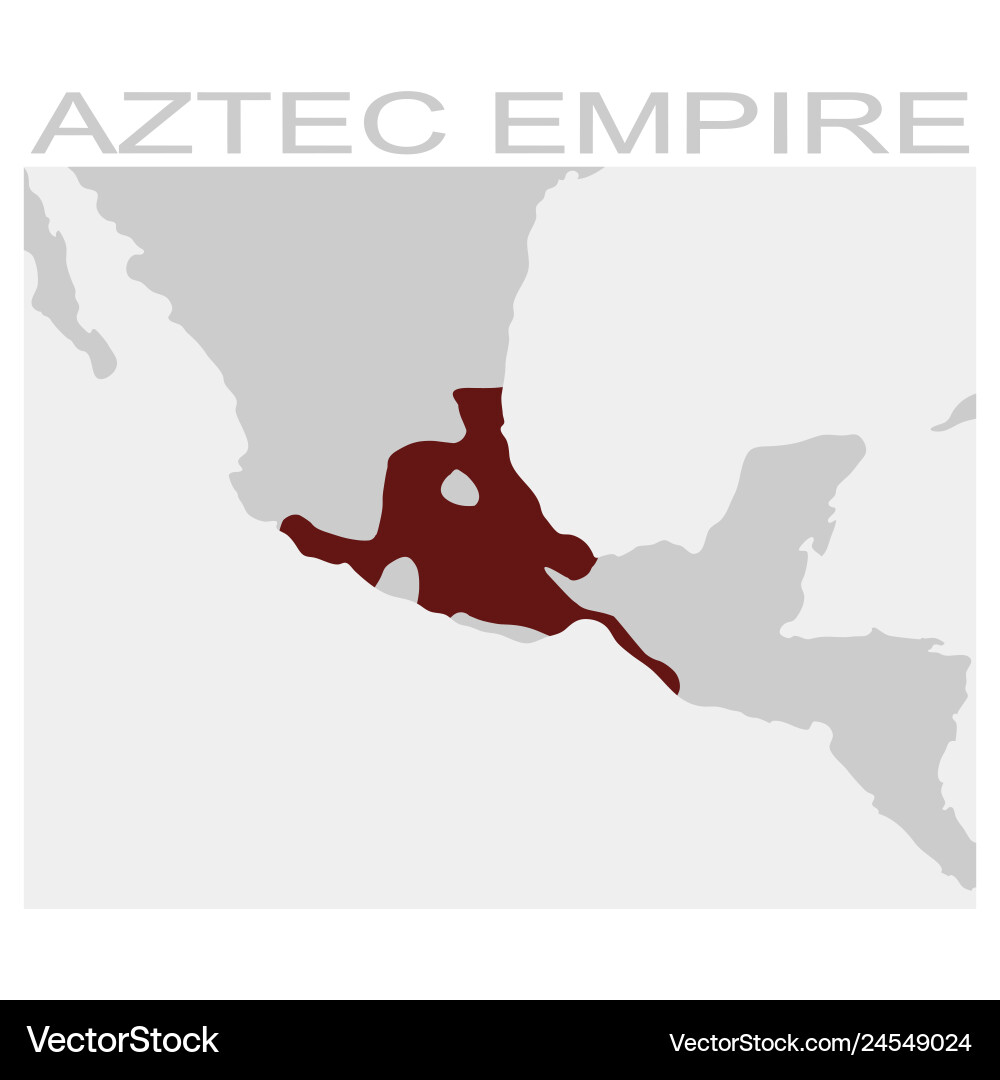Karte des aztec empire Lizenzfreies Vektorbild