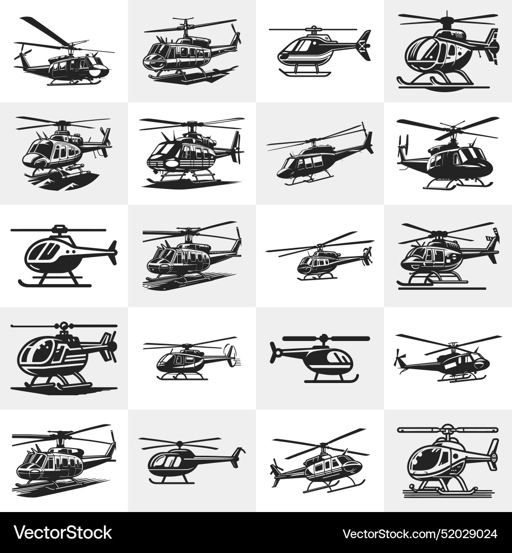 Military helicopter on white background Royalty Free Vector