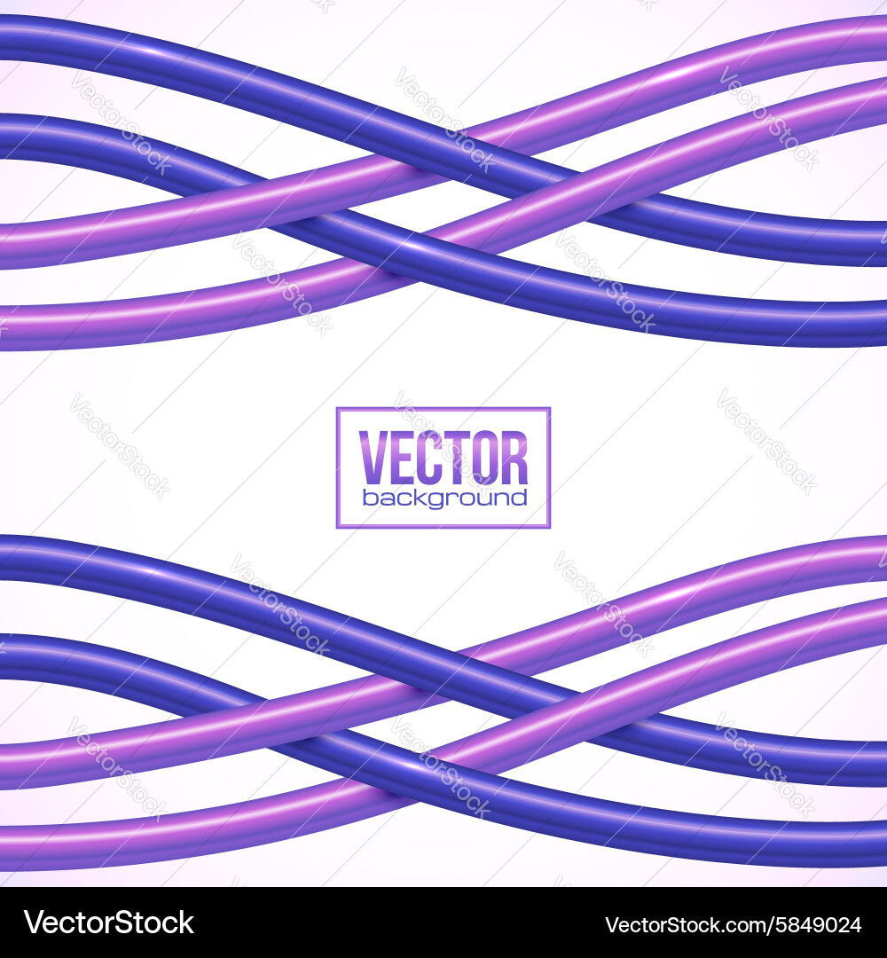Purple crossing cables on white background Vector Image