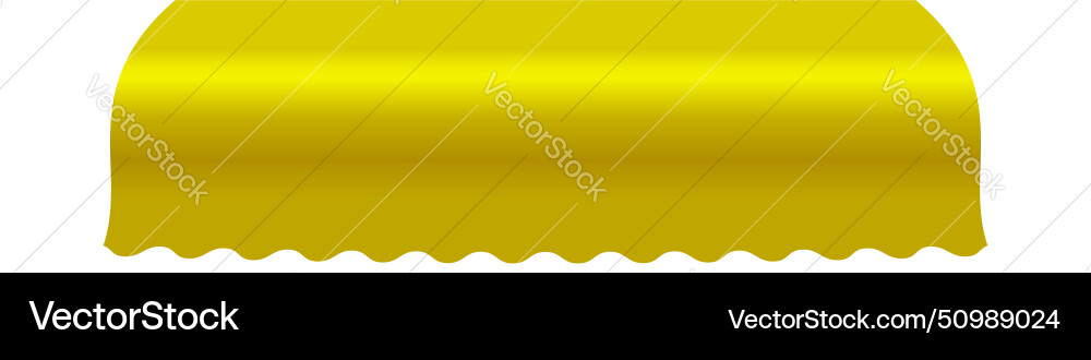 Shop awning canopy mock up with wavy edge 3d Vector Image
