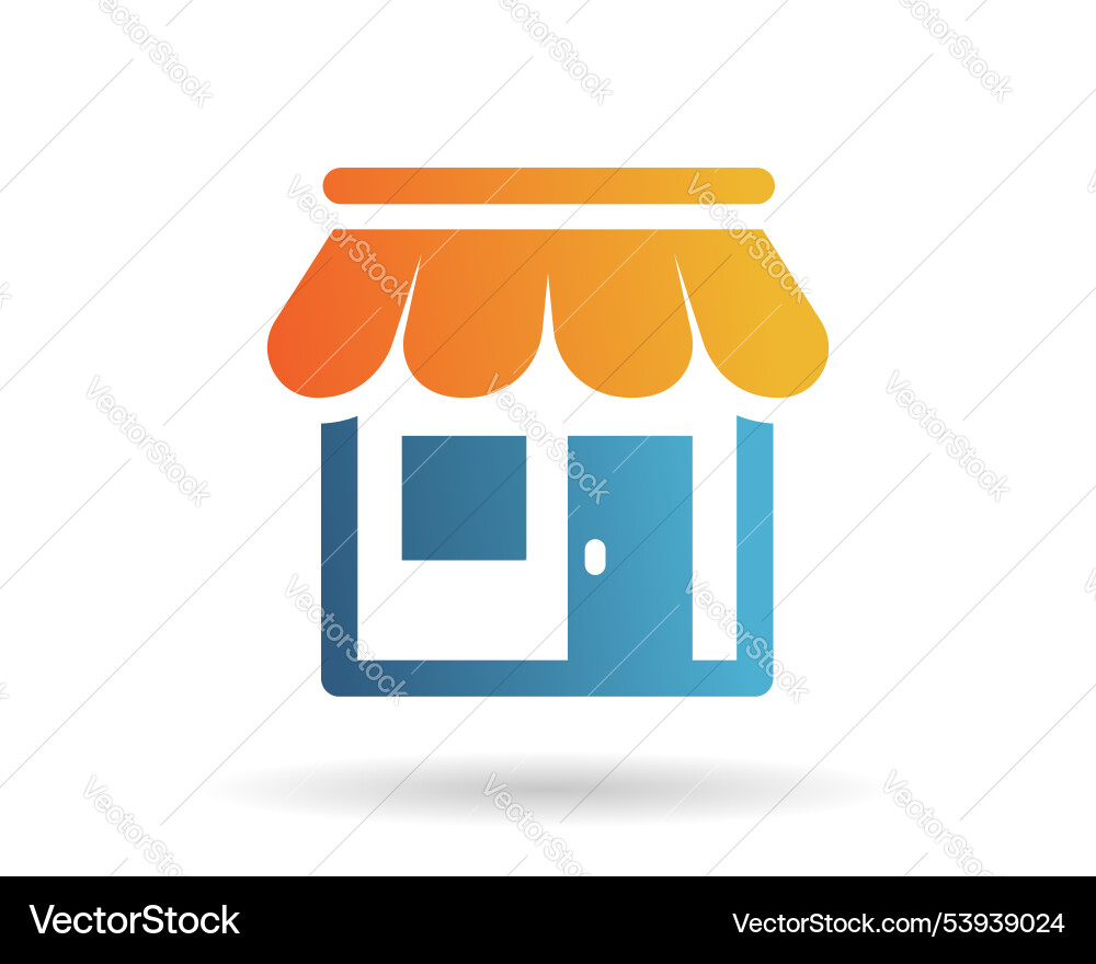 Shopping store logo for mobile e comerce Vector Image