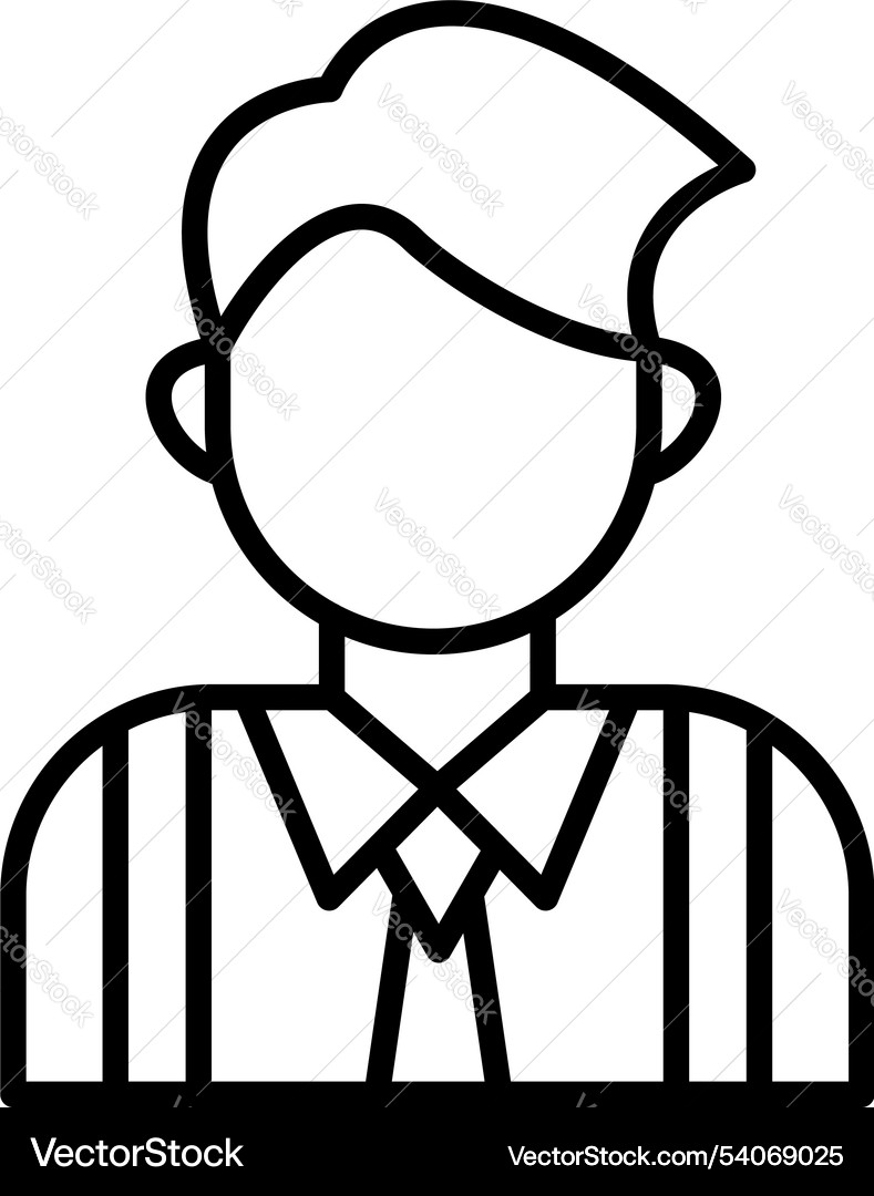 Businessman line icon design Royalty Free Vector Image