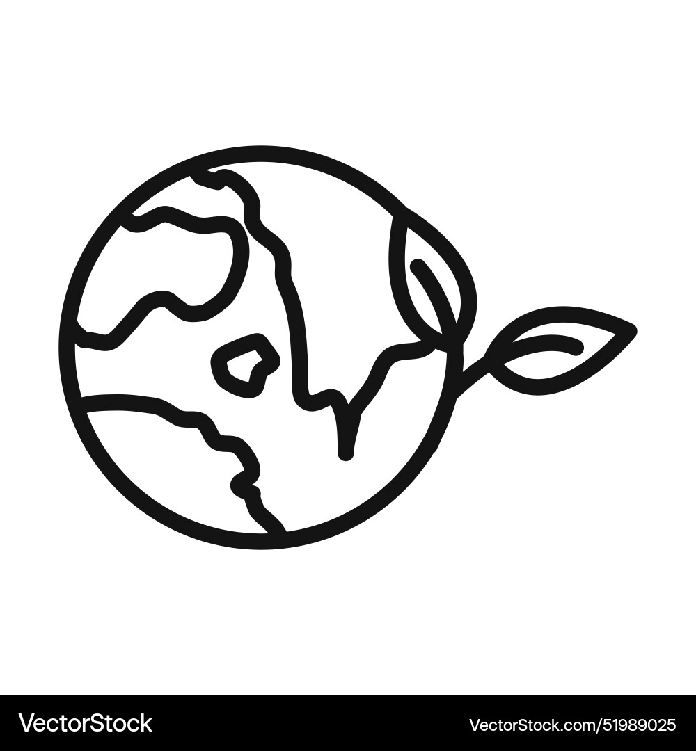 Earth environment icon mark in filled style Vector Image