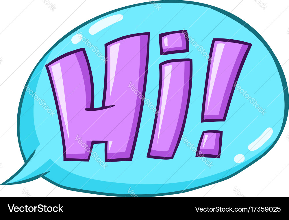Hi word Royalty Free Vector Image - VectorStock