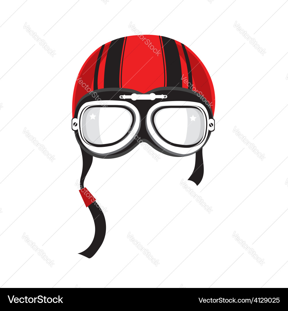 Motorcycle helmet vintage Royalty Free Vector Image