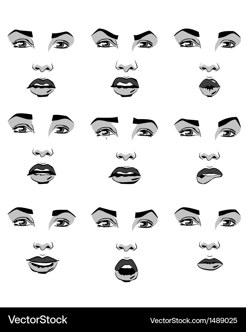 Reaction of person Royalty Free Vector Image - VectorStock